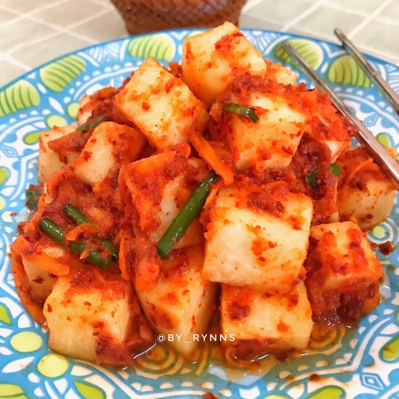 KIMCHI RADISH KKAKDUGI KIMCHI LOBAK PUTIH HOMADE MALAYSIA @byrynns ...