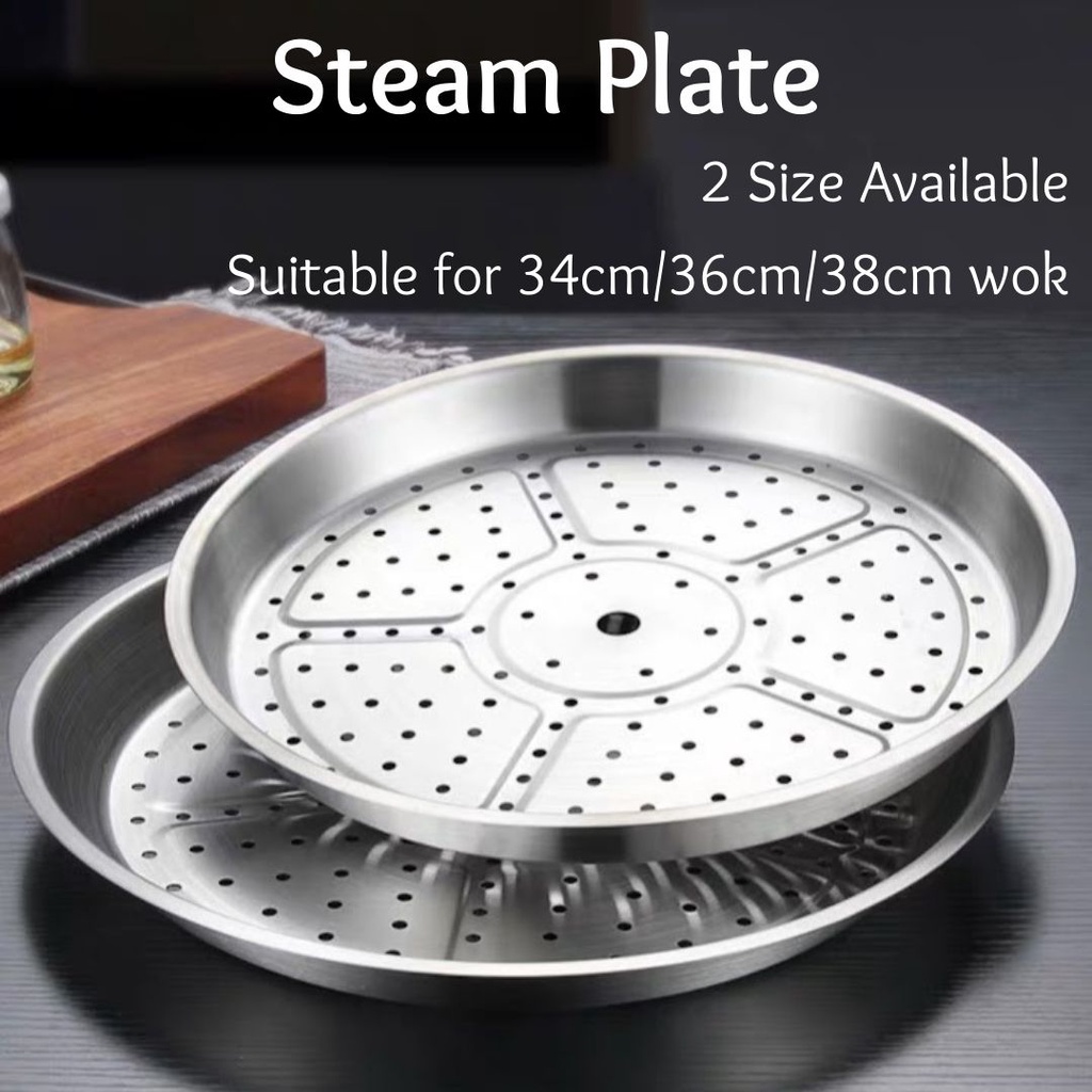 Stainless Steel Steam Plate for 34cm/ 36cm/ 38cm Wok Steamer Plate ...