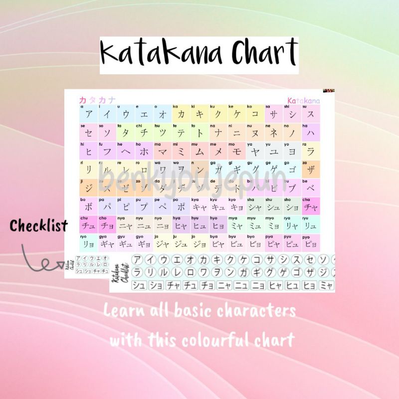 [PDF] Jadual Katakana, Katakana Chart | Shopee Malaysia