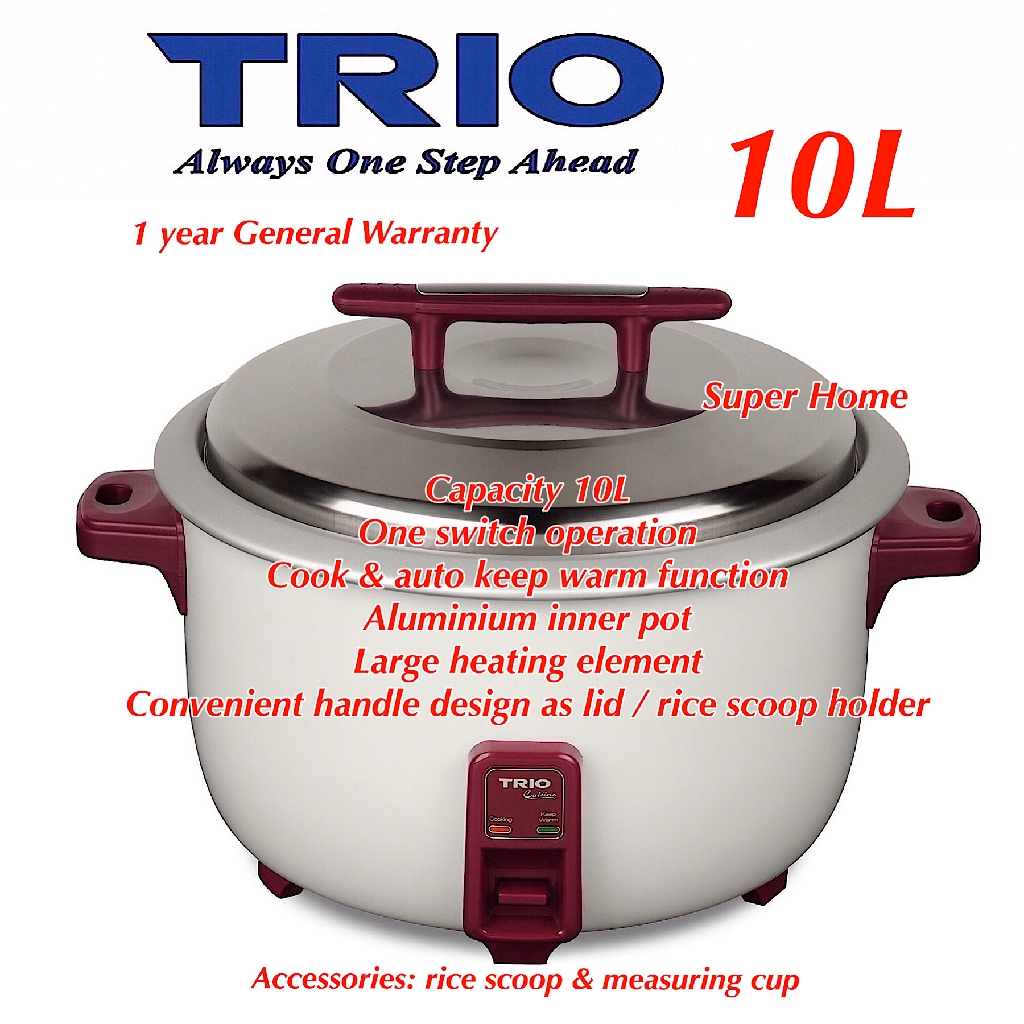 Trio TRC-10L 10L Commercial Electrical Rice Cooker | Shopee Malaysia
