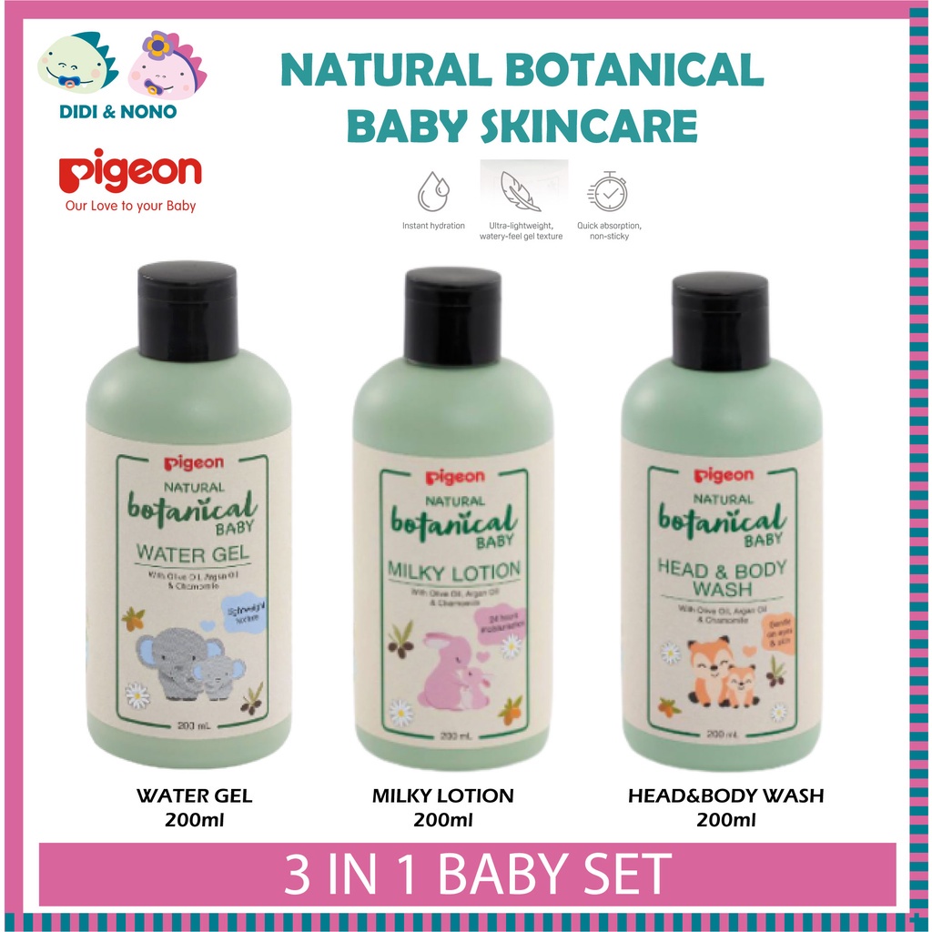 Pigeon 3 in 1 Baby Set Toiletries Set Mandian Bayi 200ml (1milky lotion ...