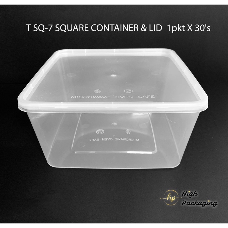 TSQ-7 Square Container with Lid/ Plastic Food Container/ Microwavable ...