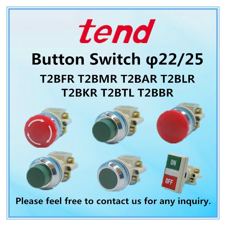 TEND Button Switch T2BFR T2BMR T2BAR T2BLR T2BKR T2BTL T2BBR | Shopee ...
