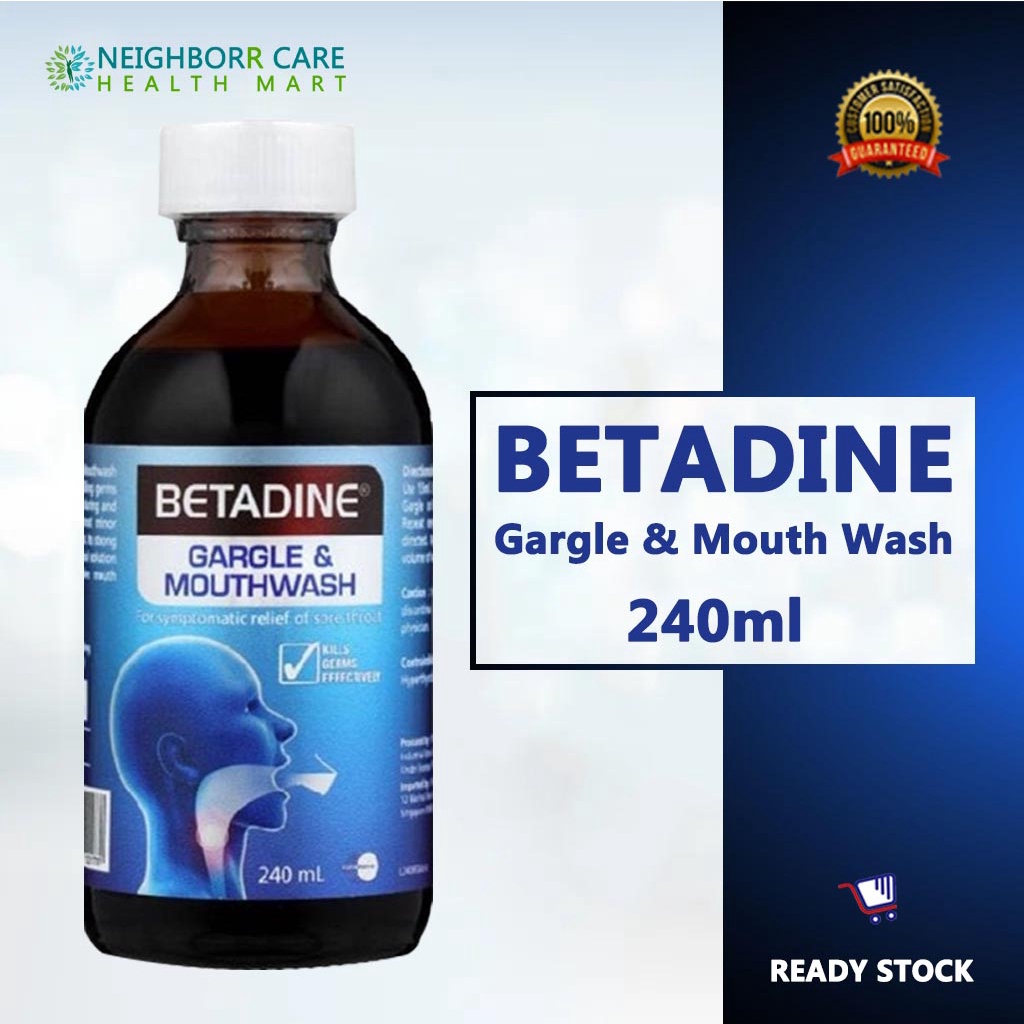 Betadine Gargle & Mouth Wash 240ml ( MINT FLAVOUR ) | Shopee Malaysia