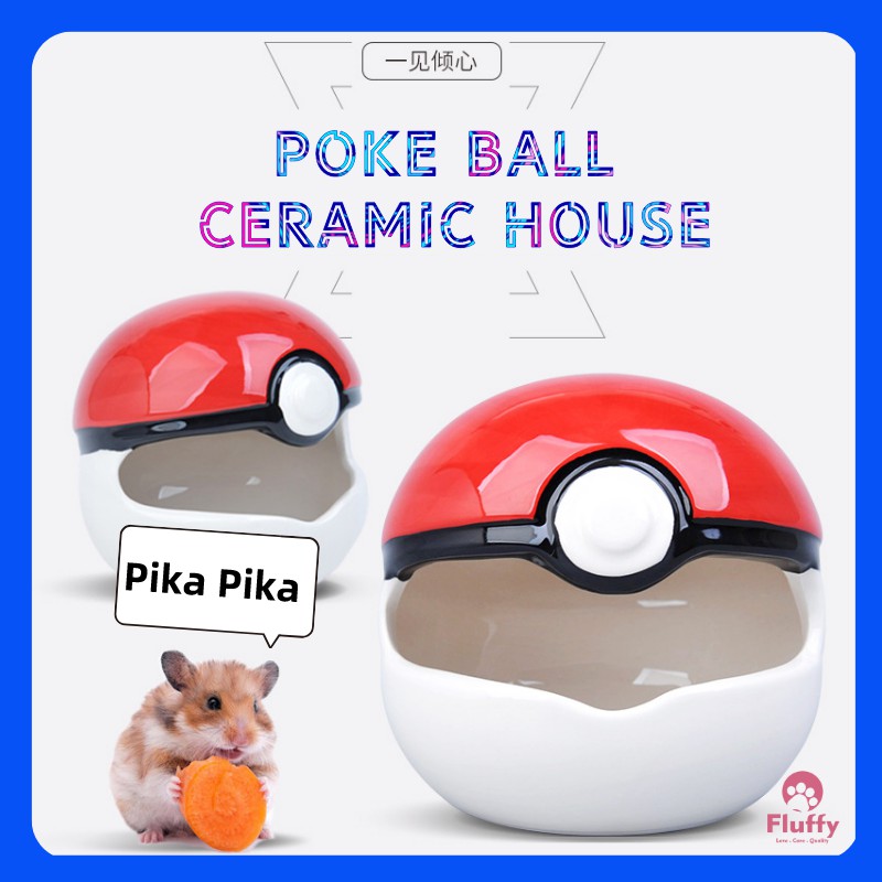 Poke Ball Hamster Ceramic House / Rumah Seramik Poke Ball Hamster ...