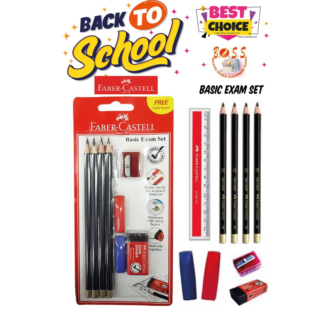 [Ready Stock]Faber Castell 2B Basic Exam Set | Shopee Malaysia