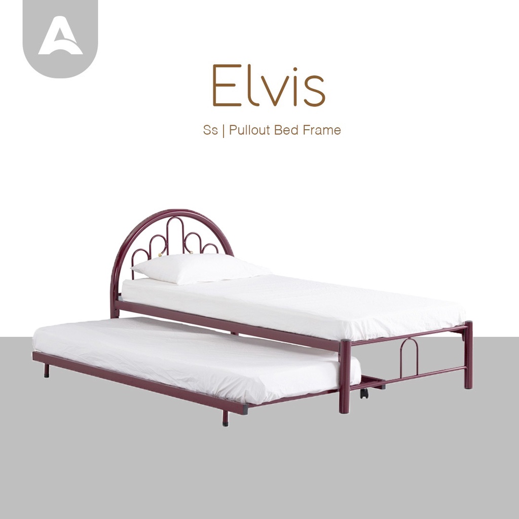 Arturo - Elvis Single Size Bed Frame with Pull-Out Bottom Bed/ Red ...