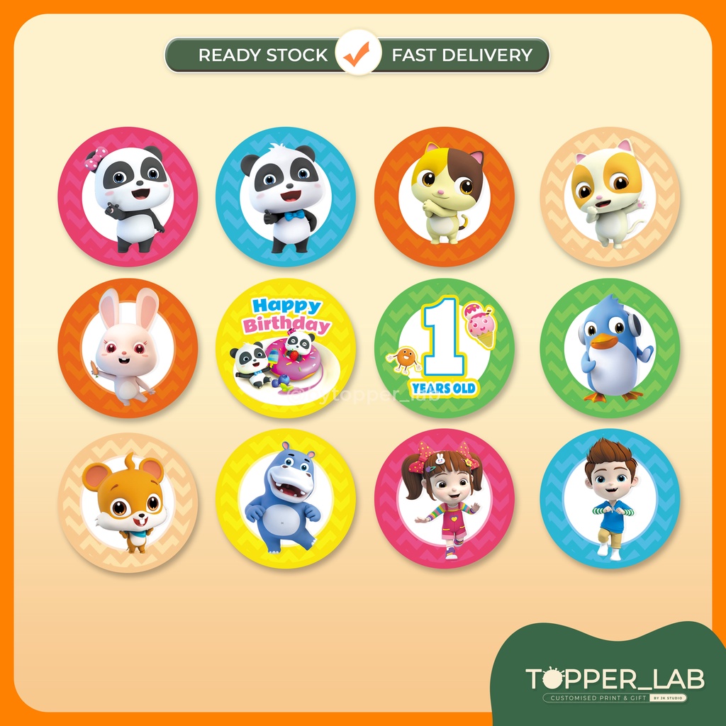 Cupcake Topper - Baby Bus - Happy Birthday - Party Set - Cake ...