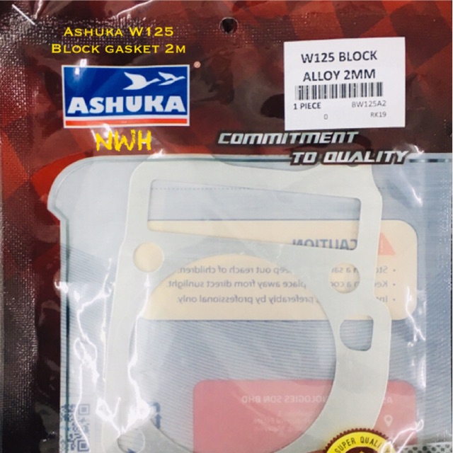 Ashuka W125 Block gasket | Shopee Malaysia