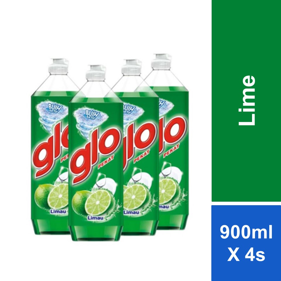 Glo Active Foam Lime Dishwash Liquid 900ml [Bundle Of 4] Value Deal ...