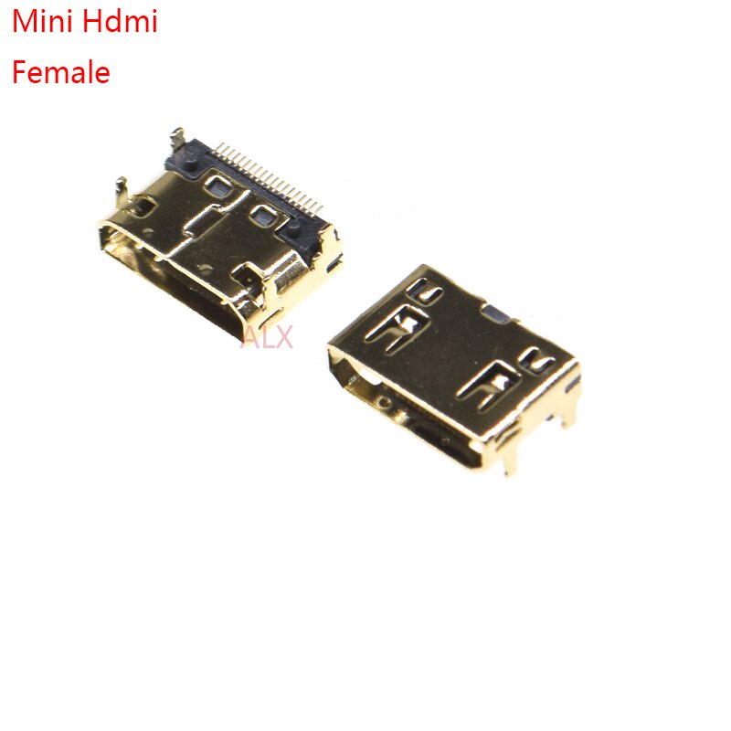 10pcs Mini HDMI-compatible Female Connector SMD 19 pin Reflow ...