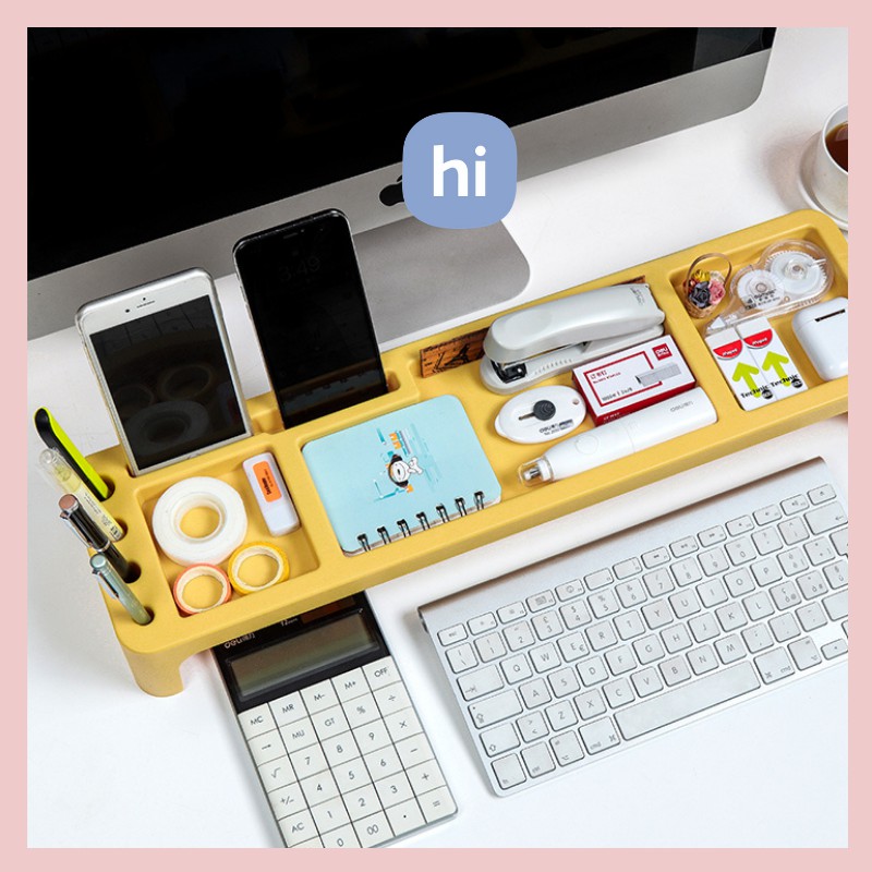 HI HOMES Desktop Organizer Keyboard Rack Desk Office Organizer Full ...