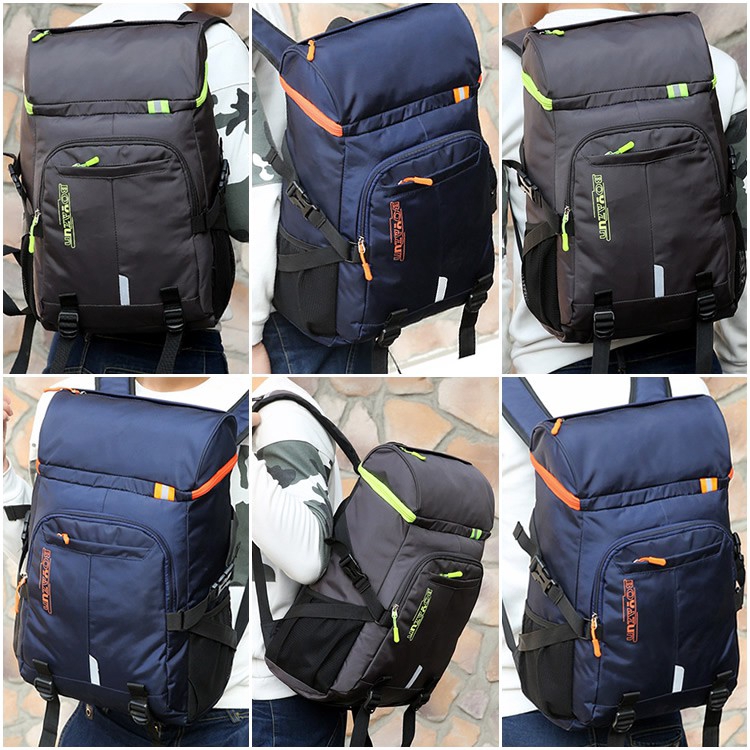 Travel Top Load Backpack Korean Men Nylon Laptop Bag | Shopee Malaysia