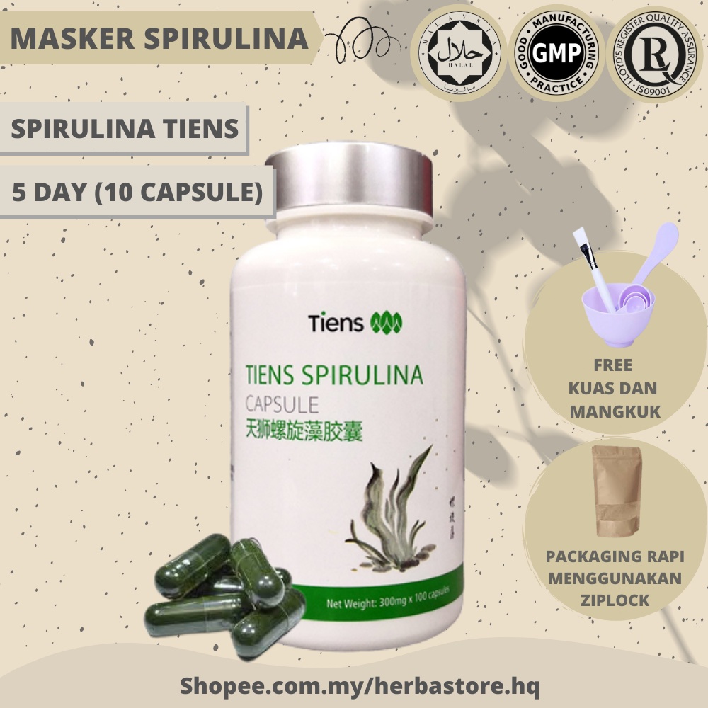 Masker Spirulina Wajah Organic Cerahkan Muka Supplement Terbaik Hilangkan Jerawat Original Face