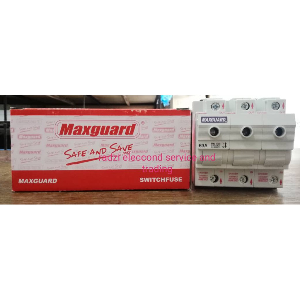 MAIN SWITCH 3 PHASE 63A (MAXGUARD) - 1 PCS | Shopee Malaysia