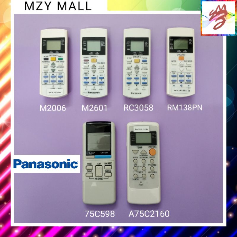 Panasonic or National Air Cond Remote Control Replacement Unit/ Remote ...