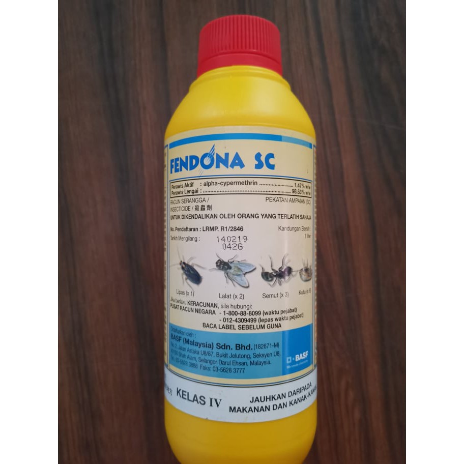 Fendona SC 1 Liter Kelas IV Racun Serangga | Shopee Malaysia