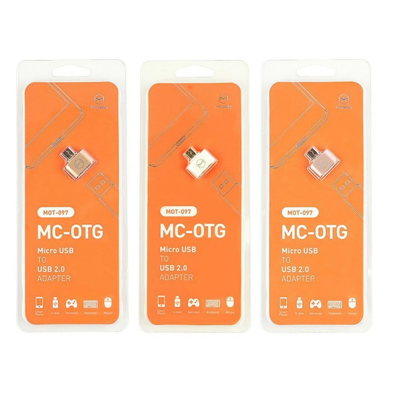 Mcdodo MC-OTG OT-097 Micro To USB 2.0 Adapter (Gold Colour) | Shopee ...