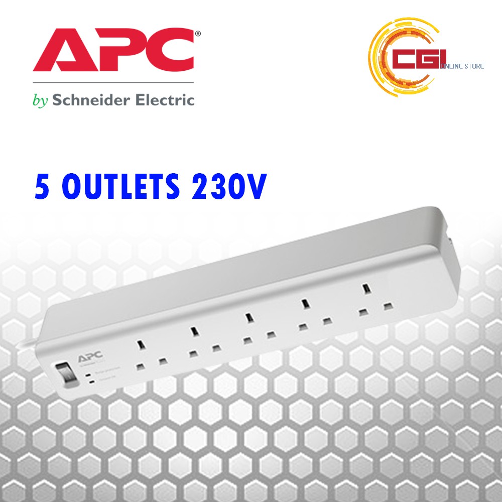 APC Essential SurgeArrest 5 Outlets 230V UK Surge Protector (PM5-UK ...
