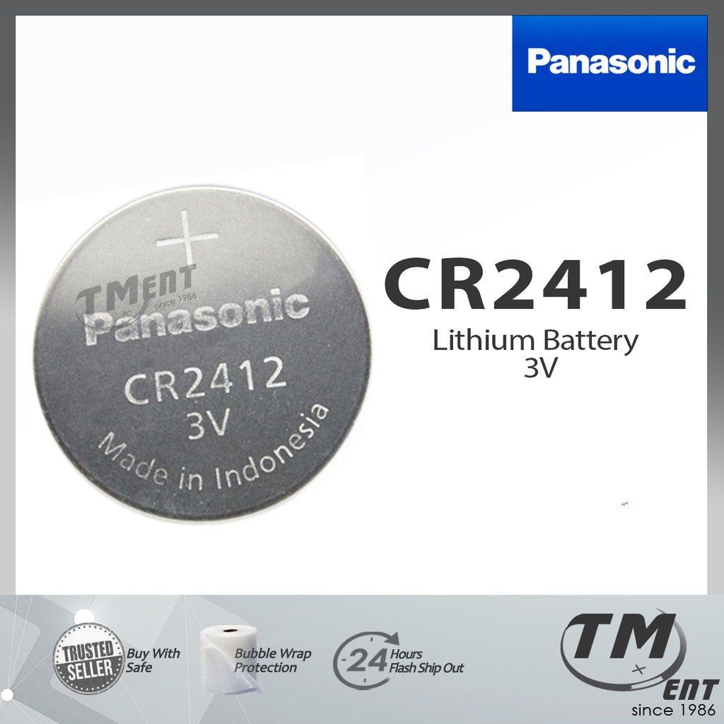 Panasonic CR2412 Genuine Button Cell 3V Battery cr 2412 | Shopee Malaysia