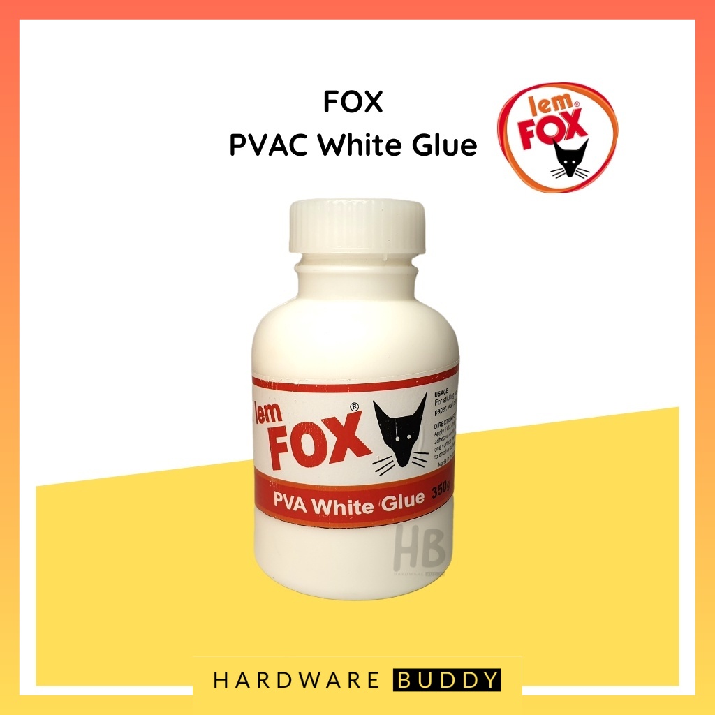 FOX PVAC White Glue 350g / Gam Putih Gam Kayu Multipurpose Gum Craft ...