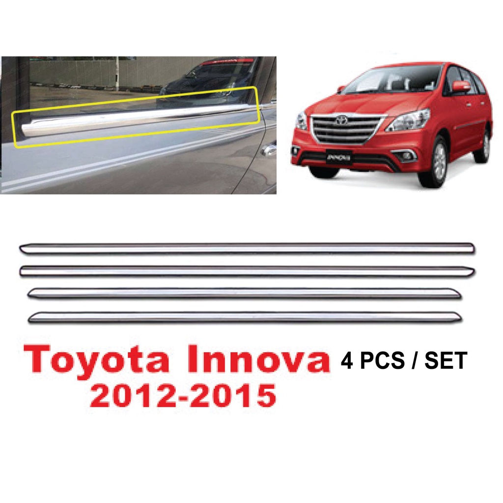 Toyota Innova 2012-2015 Window Trim Chrome Lining / Door Belt Moulding ...