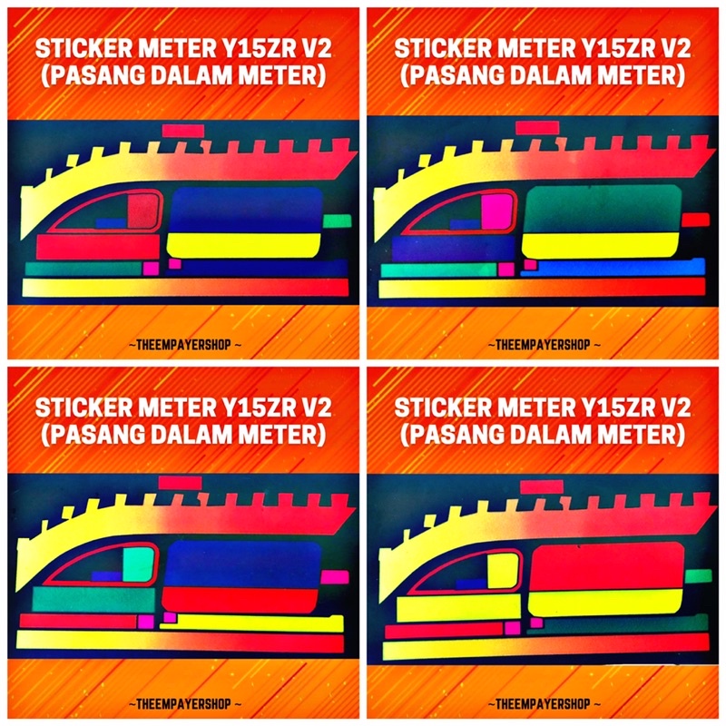 STICKER METER WARNA DIGITAL YAMAHA Y15 Y15ZR V2 STICKER PASANG DALAM ...