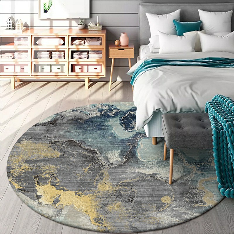 Karpet Bulat Tatami Anti Slip Nordic Scandinavian Minimalist Carpet ...