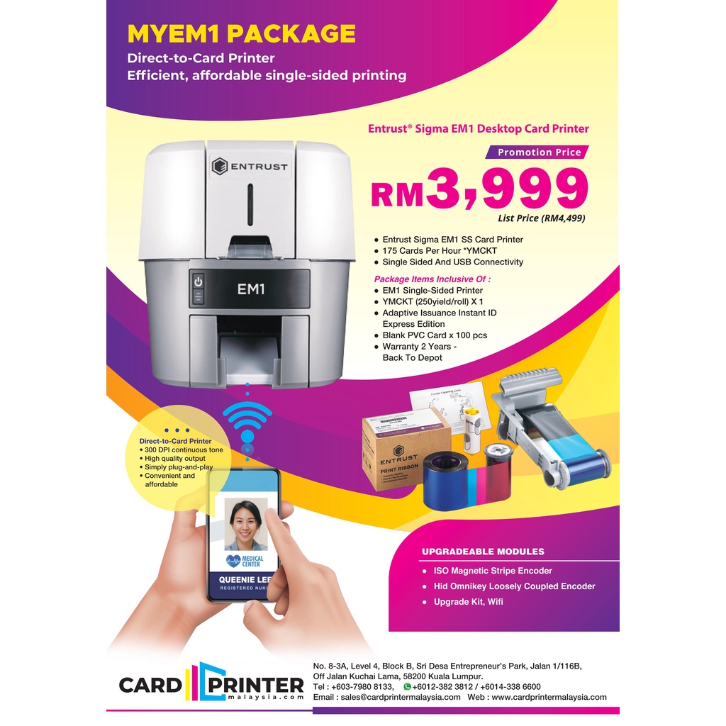 Entrust Sigma EM1 Desktop Direct-to-Card Printer | Shopee Malaysia