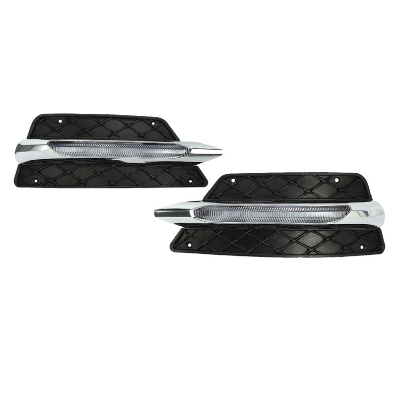 Front bumper grill molding led fog light daytime running light fog lamp ...
