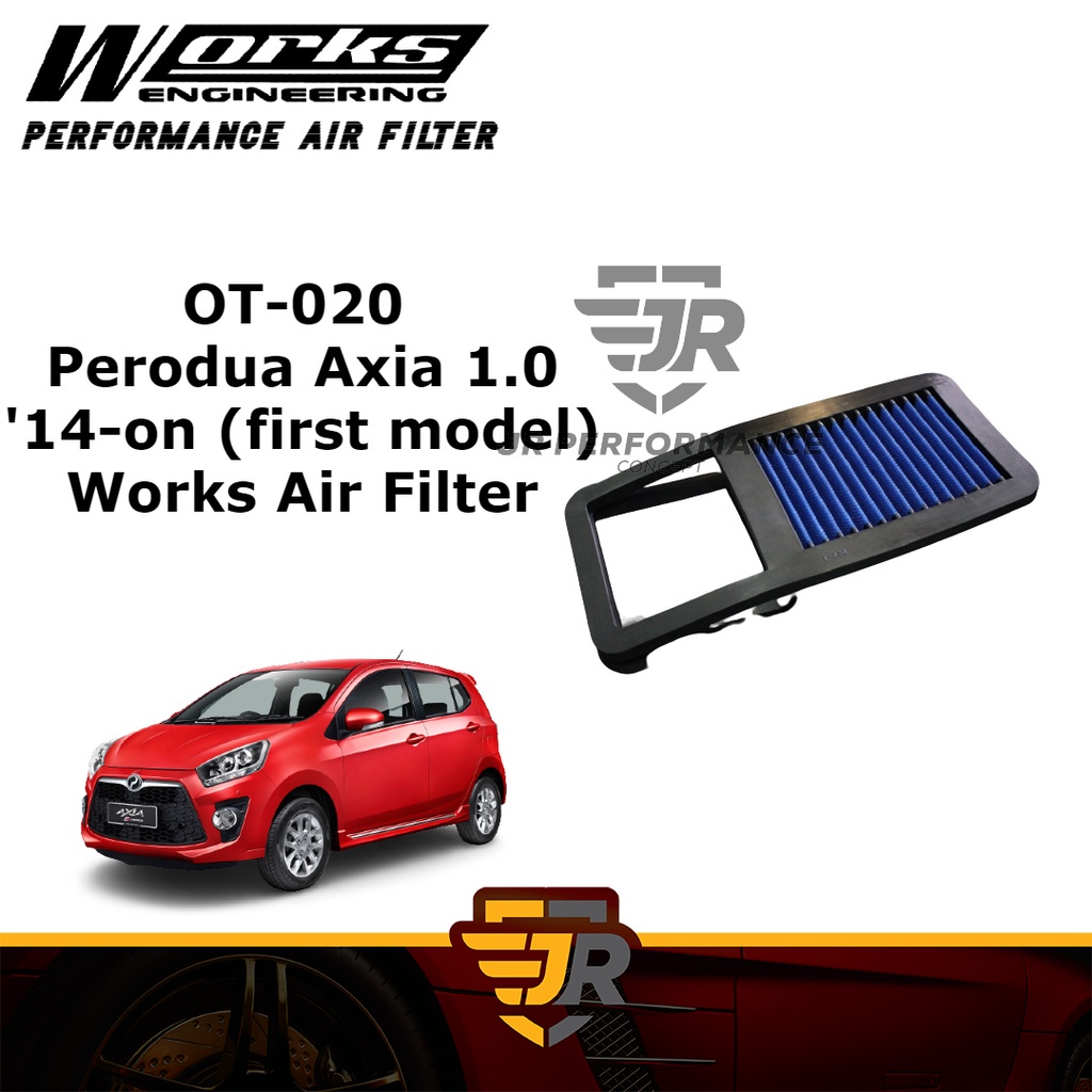 Works Engineering Washable Drop In Replacement Air Filter Perodua Axia ...