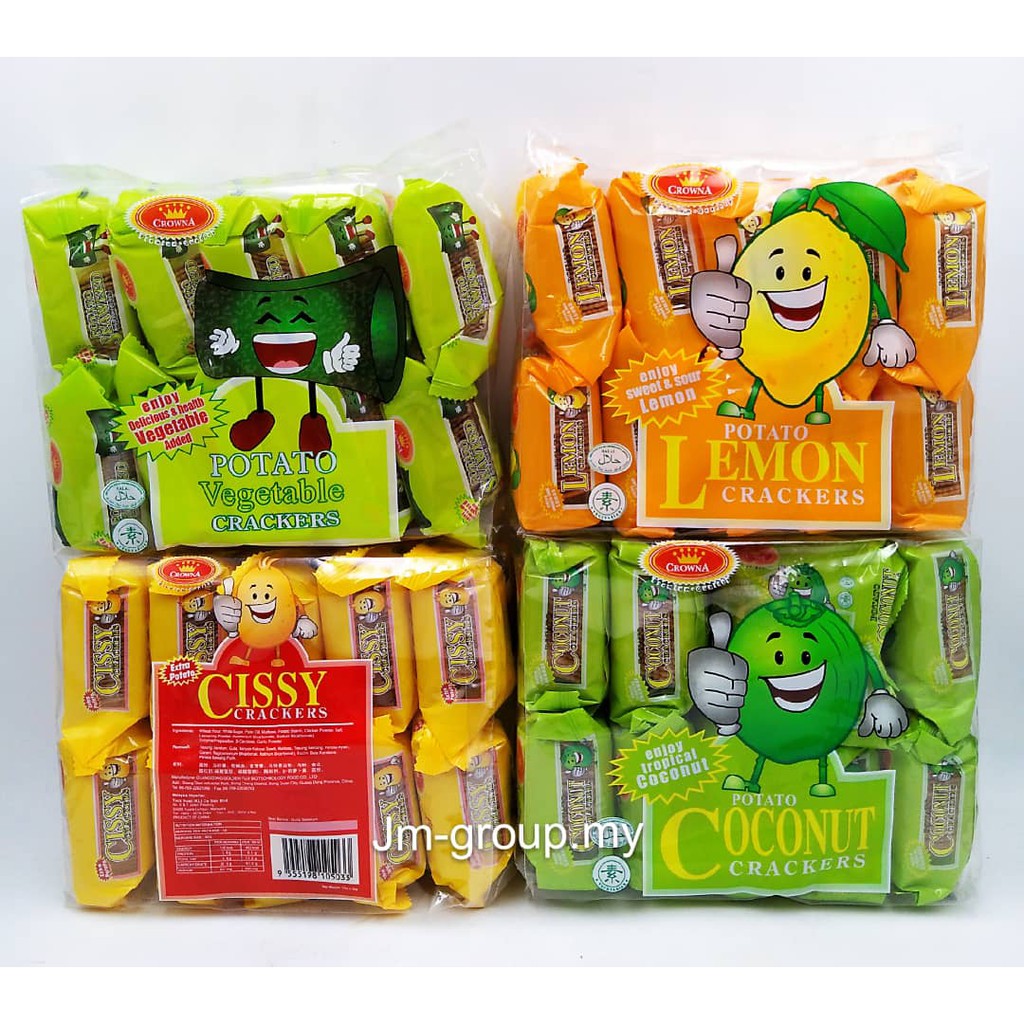 Crowna Cissy Potato / Potato Seaweed / Lemon / Coconut Crackers 32G X ...