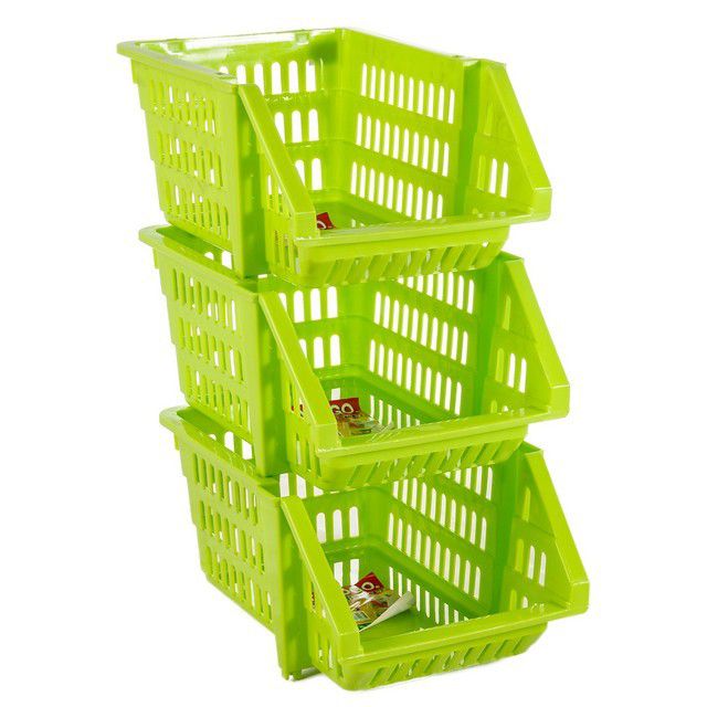 Tray Toyogo Stackable Visual Basket Tray Set of 3 (Small) | Shopee Malaysia