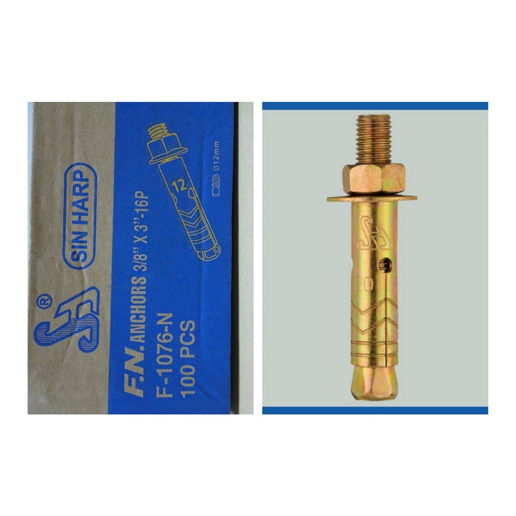 3/8" X 3” Sleeve PJ Anchor Wall plug (sin harp) | Shopee Malaysia