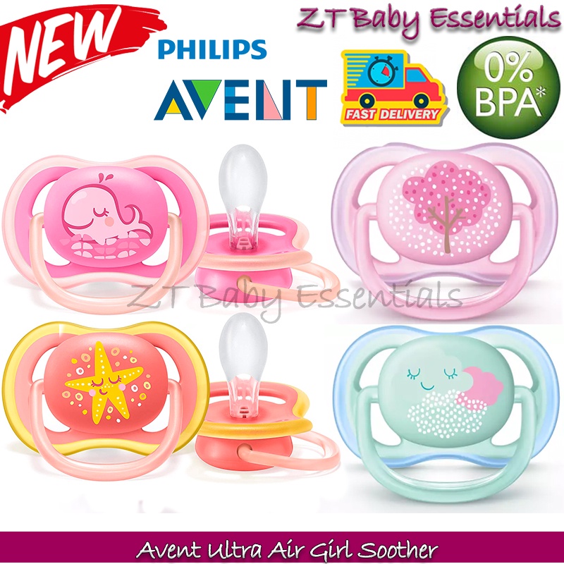 Philips Avent Ultra Air Girl Soother Twin Pack | Shopee Malaysia