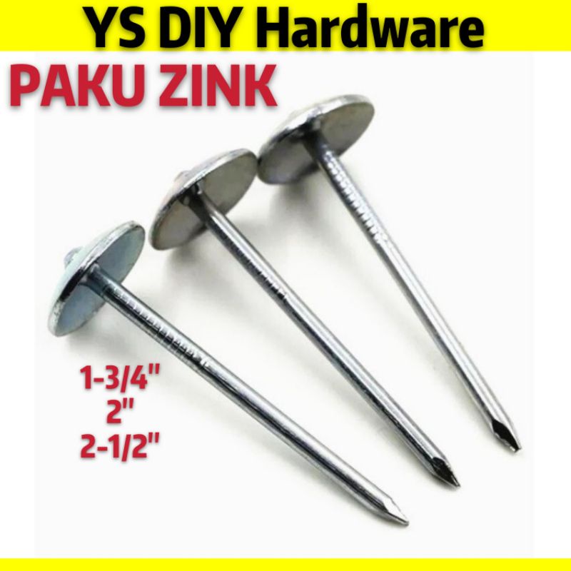 GALVANIZED ROOFING NAIL / PAKU PAYUNG - 500GM/1KG | Shopee Malaysia