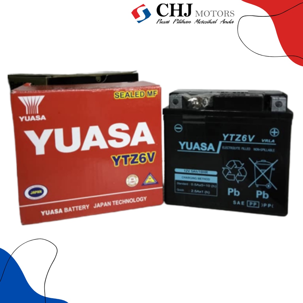 YUASA YTZ6V BATTERY - (YUASA BRAND) | Shopee Malaysia