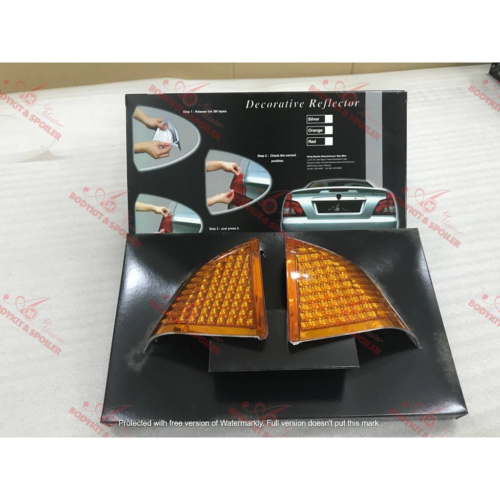 PROTON WAJA REFLECTOR ORANGE/SILVER COLOUR (1 PAIR) | Shopee Malaysia
