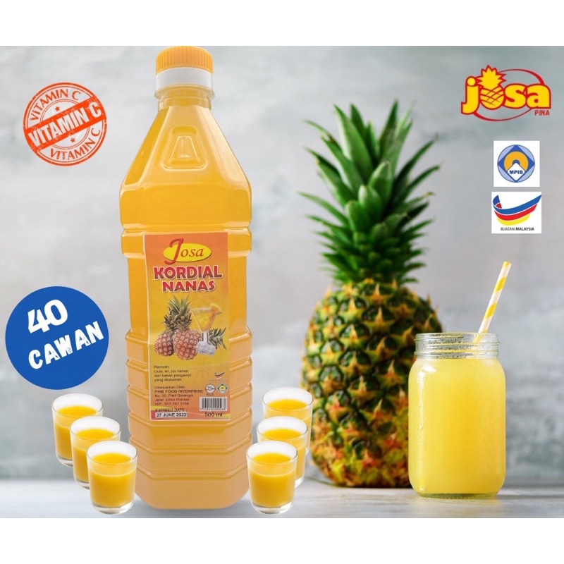 pineapple cordial/kordial nanas (tak perlu tambah gula/no need add ...