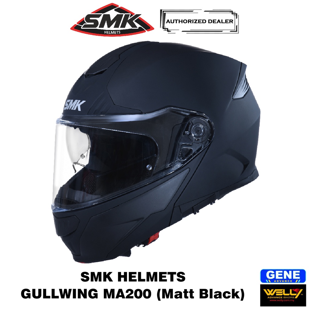 SMK Gullwing MA200 Matte Black Modular Helmet 100% Original From ...