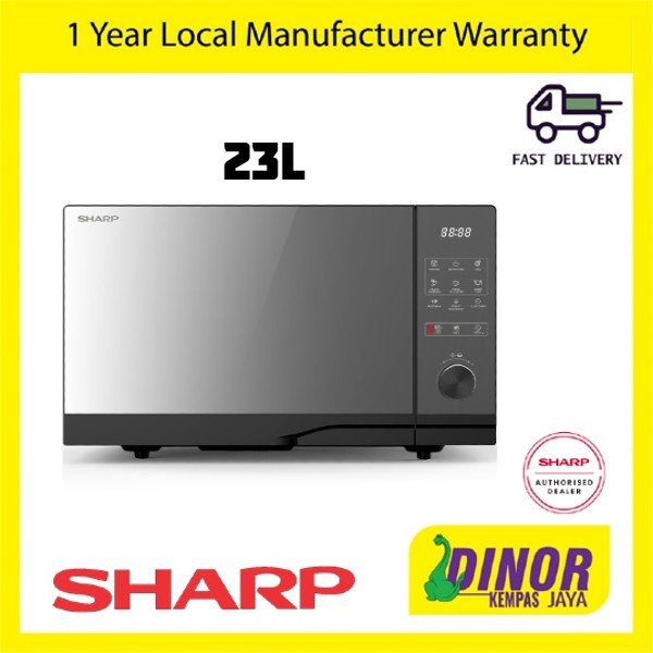 SHARP 23L MECHANICAL DIAL FLATBED MICROWAVE OVEN R2321FGK | Shopee Malaysia