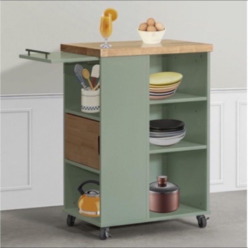 TERENCE Kitchen Cart / Portable Kitchen Island | Shopee Malaysia