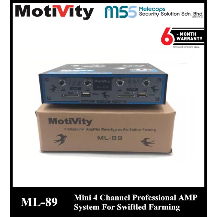 MOTIVITY ML-89 Mini 4 Channel Professional Amplifier System For ...