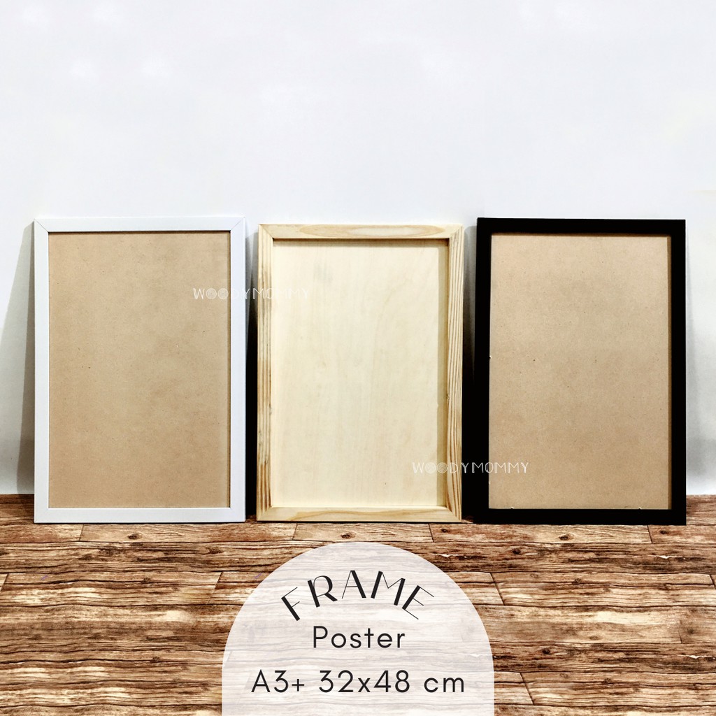KAYU Poster Frame A3+32x48 cm A3 plus - Natural Pine Wood Frame ...