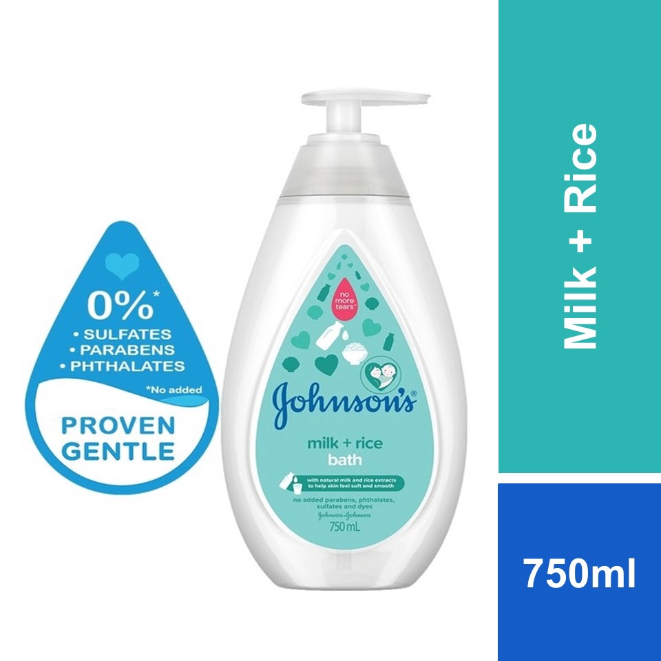 Johnson's Baby Milk + Rice Bath 750ml | Shopee Malaysia