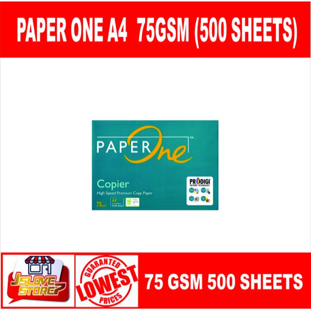 Paper One (75gsm) 500 Sheets A4 Paper | Shopee Malaysia