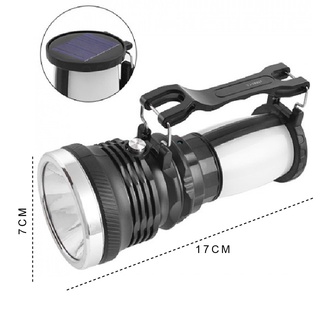 Portable Torchlight Solar Power Rechargeable 1W+24SMD LED Flashlight ...