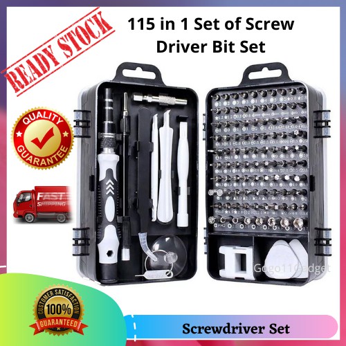 Proocam JN-115 Screwdriver 115 in 1 Set of Screw Driver Bit Set Multi-function Precision Mobile ...