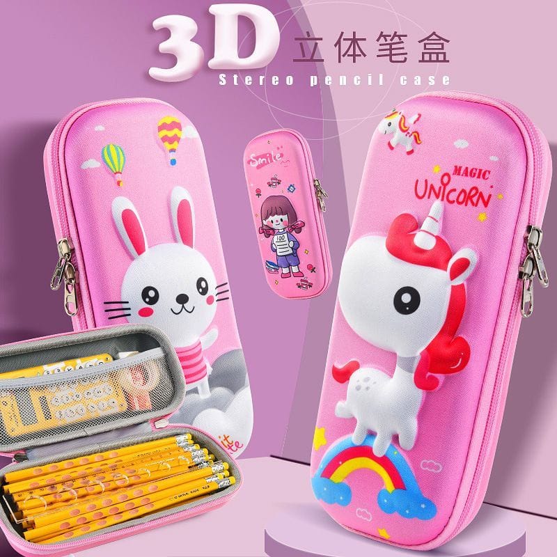 (10 Jenis)Three Dimension 3D Multifunctional Cartoon Zipper Pencil Case ...