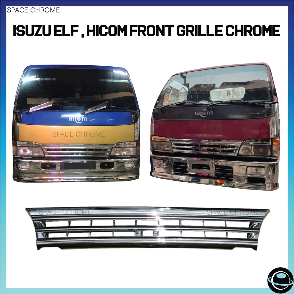 ISUZU ELF , HICOM Front Grille Chrome Isuzu elf , hicom sarong depan ...